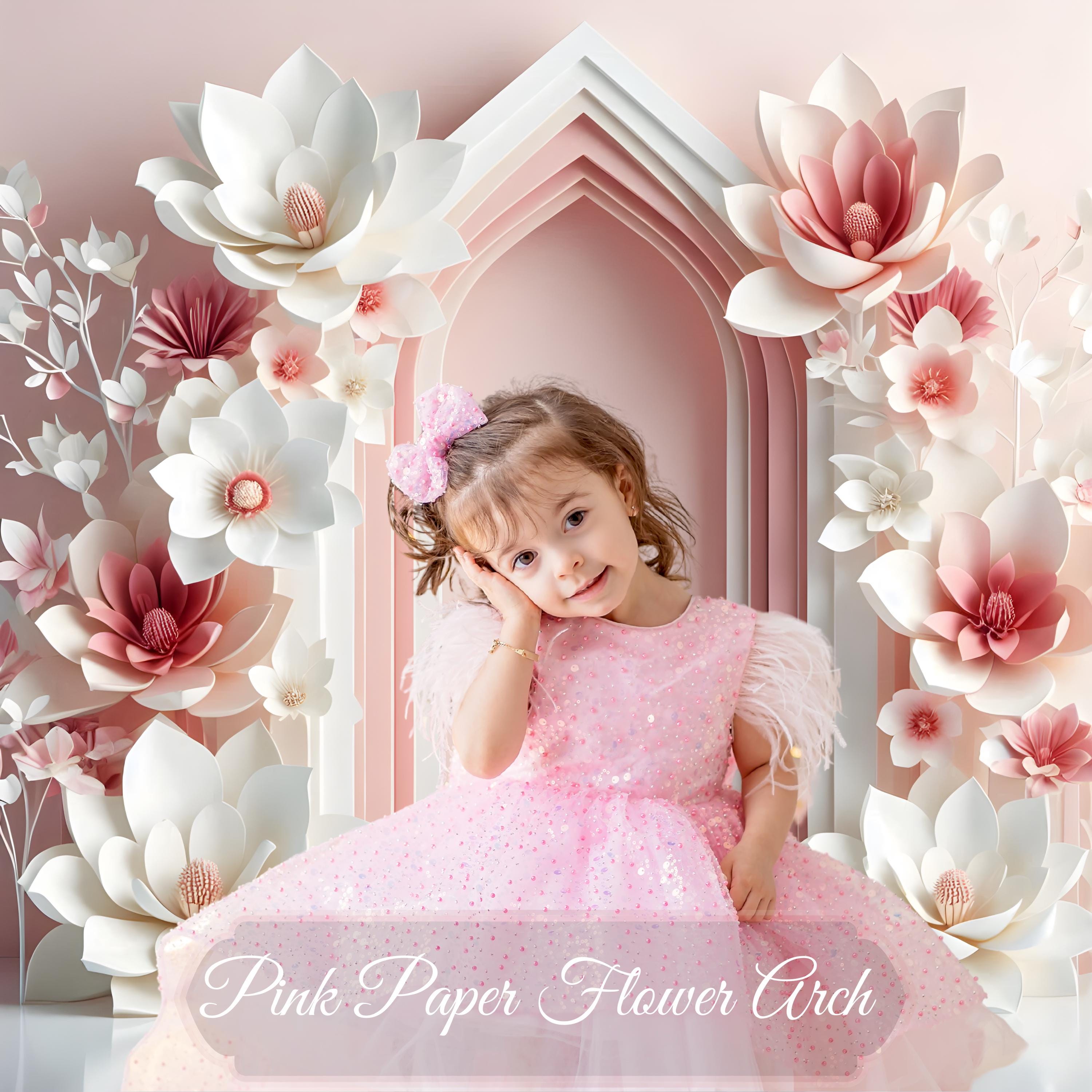 Pink Flower Panels Digital Backdrops, Kids Photography Studio ...