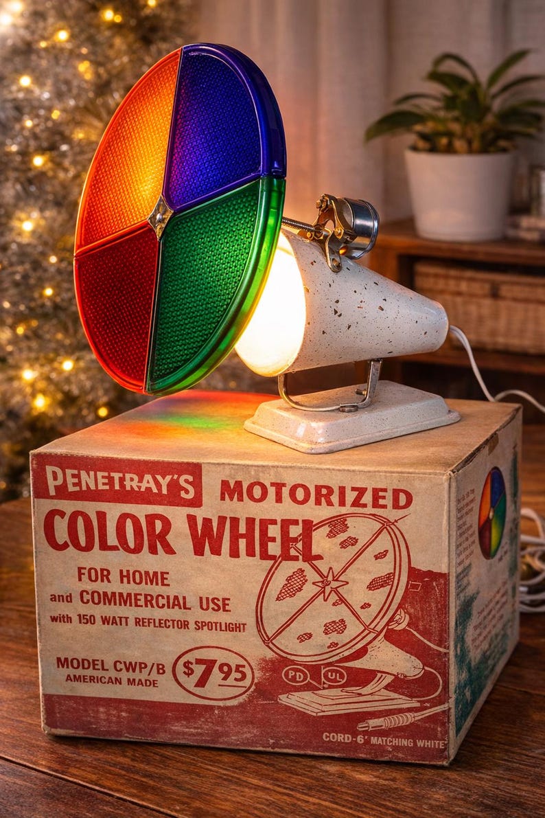 Vintage Penetray’s Motorized Color Wheel | Aluminum Christmas Tree ...