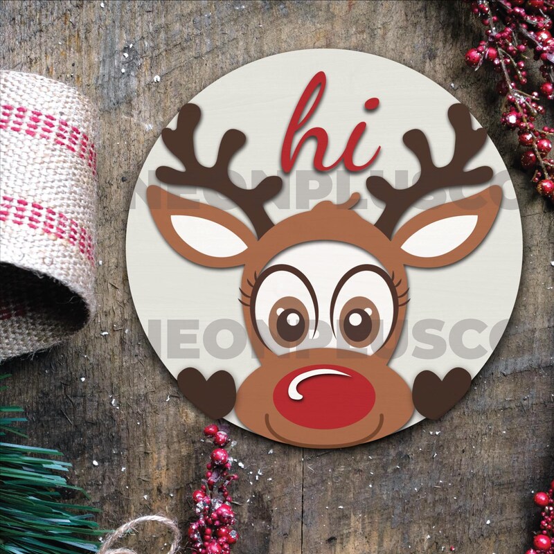 Christmas Reindeer Svg - Etsy