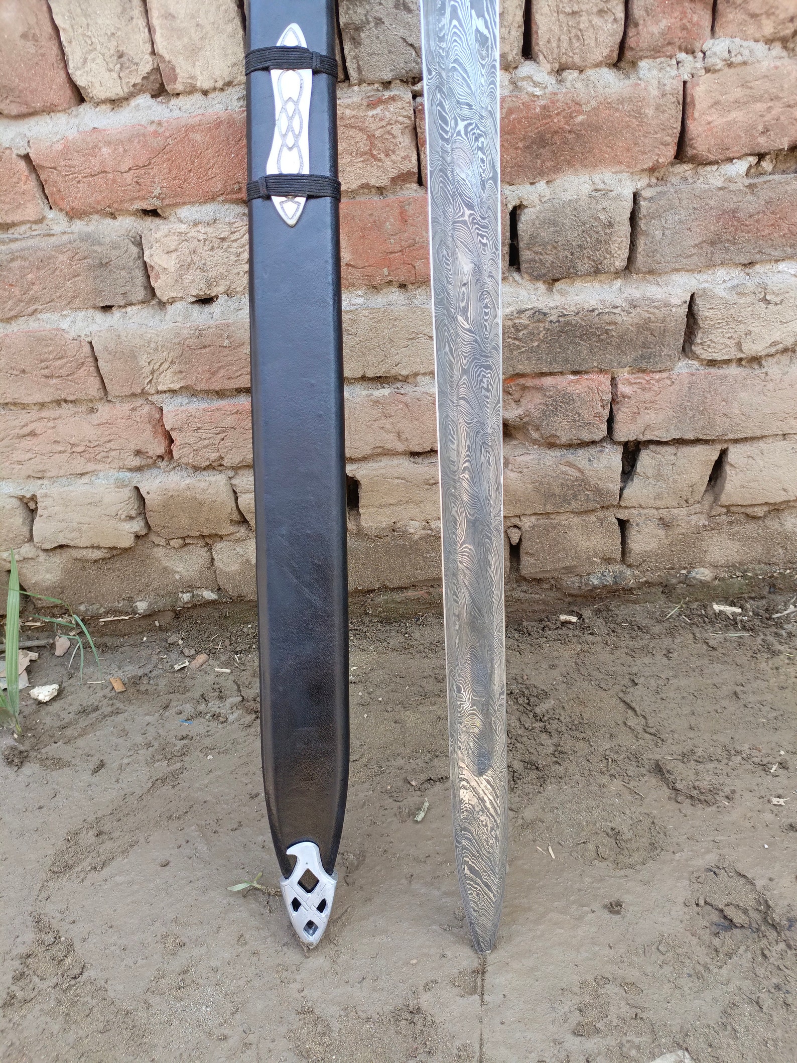 Hand Forged Real Damascus Steel Viking Sword, Damascus Steel Combat ...