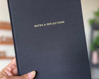 Beige & Golden Linen Journal - Etsy