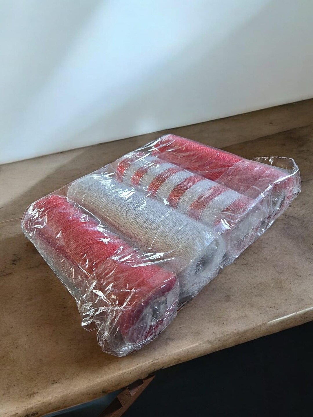 Set of 4 10 Inch Poly Deco Mesh Christmas Bundle, Decorative Mesh ...