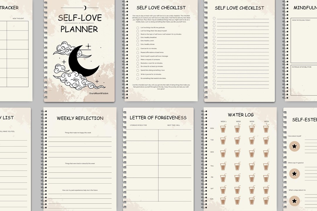Self Love Planner With Inspirational Quotes L Daily Journal L ...