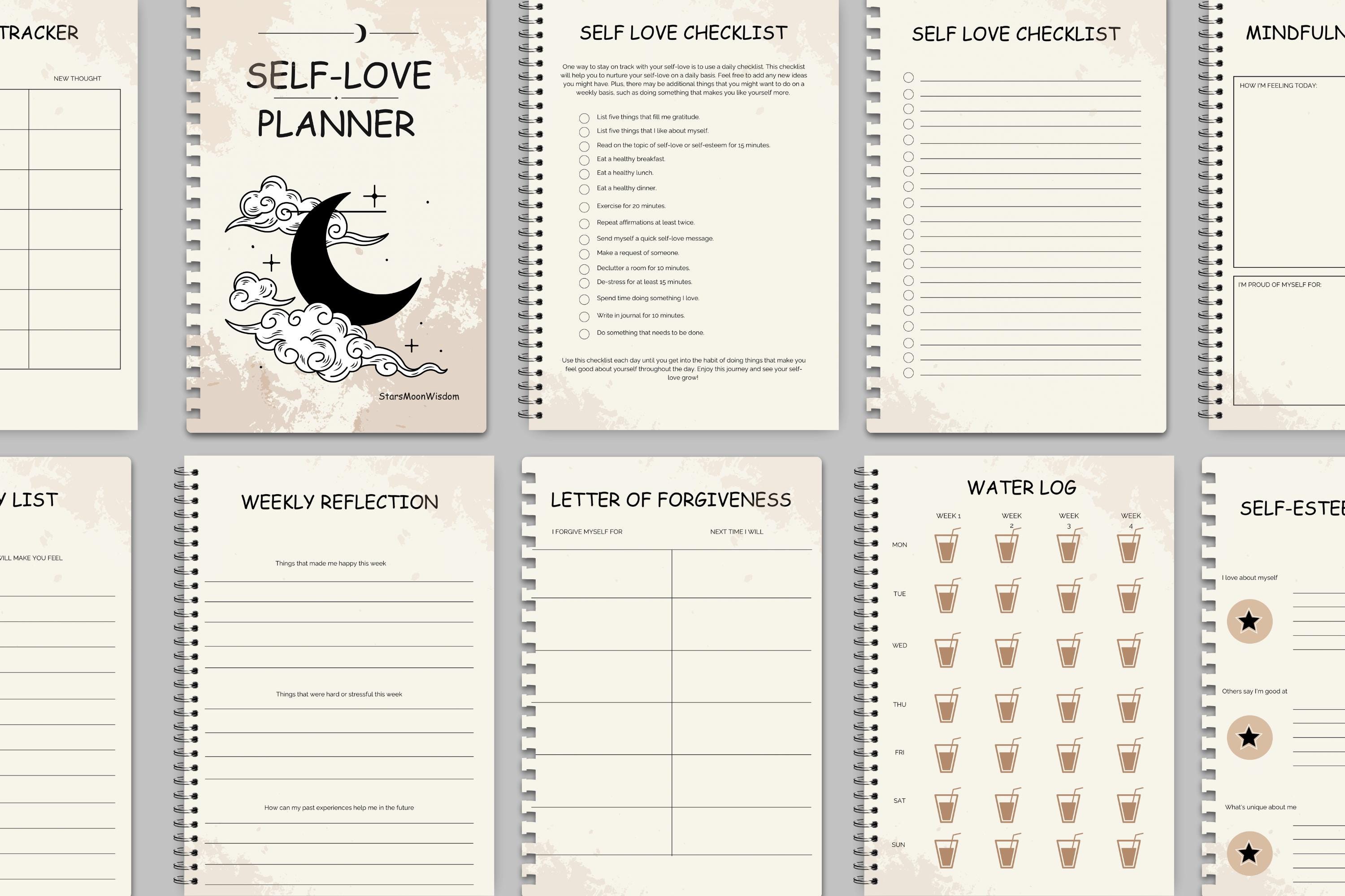 Self Love Planner With Inspirational Quotes L Daily Journal L ...