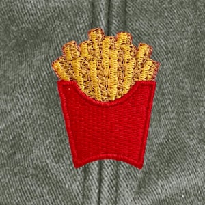 French Fries Embroidered Hat | Cute Fast Food Cap | Kawaii Streetwear ...