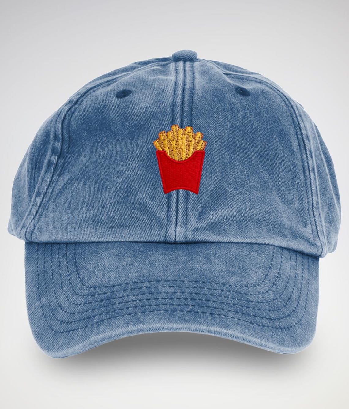 French Fries Embroidered Hat | Cute Fast Food Cap | Kawaii Streetwear ...