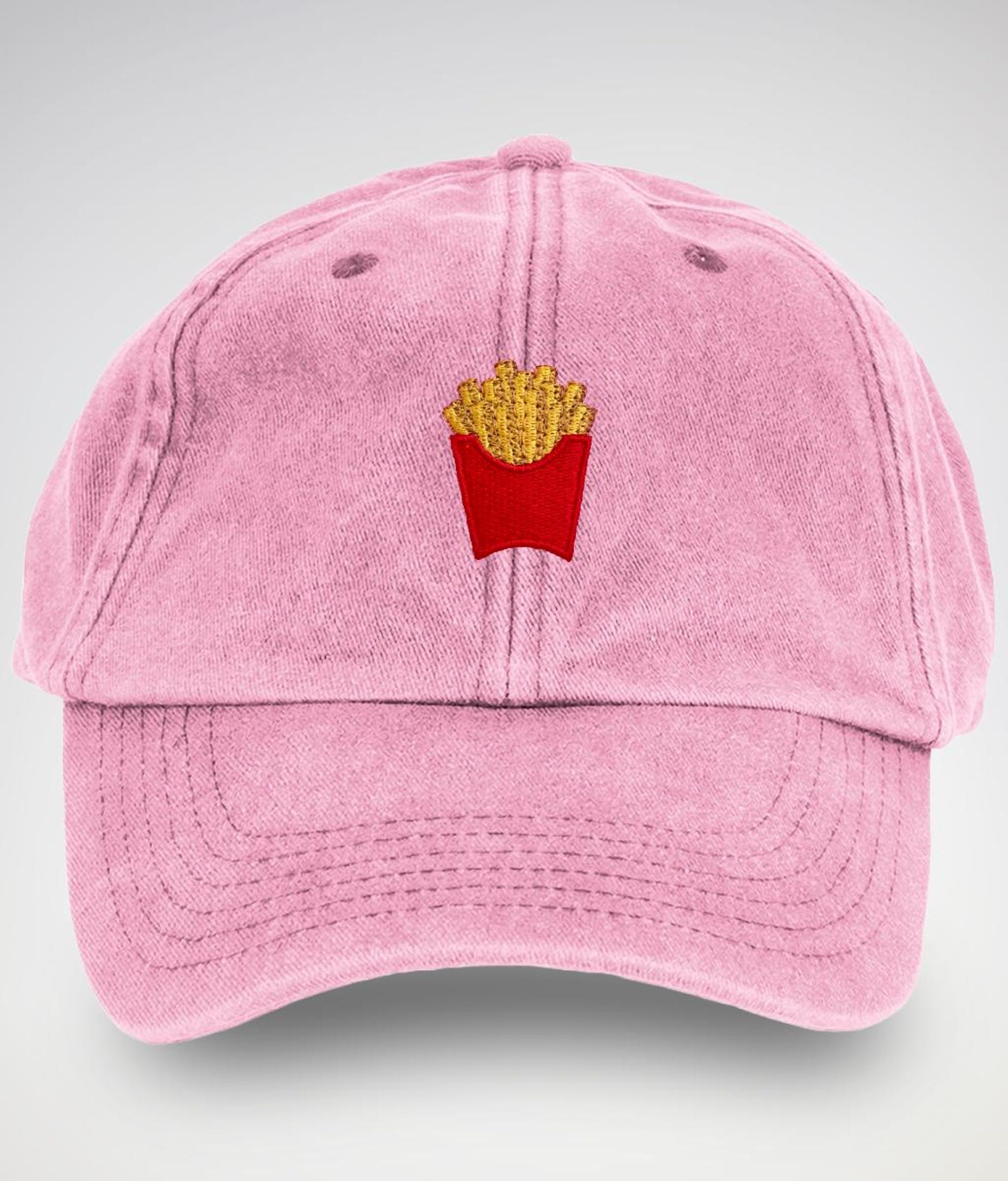 French Fries Embroidered Hat | Cute Fast Food Cap | Kawaii Streetwear ...