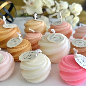 Spiral Ball Soy Candle, Round Swirl Candle, Planet Shaped Candle ...