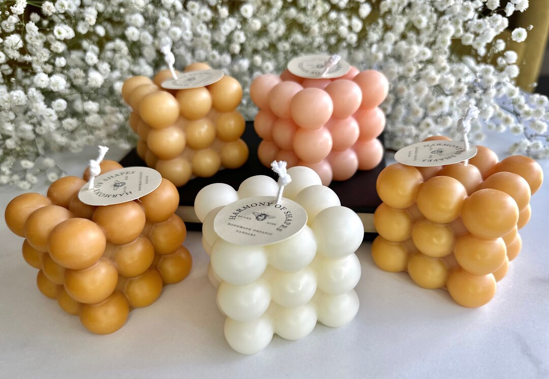 Bubble Soy Candle, Scented Cube Candle, Organic Soy Wax Candle, Home ...