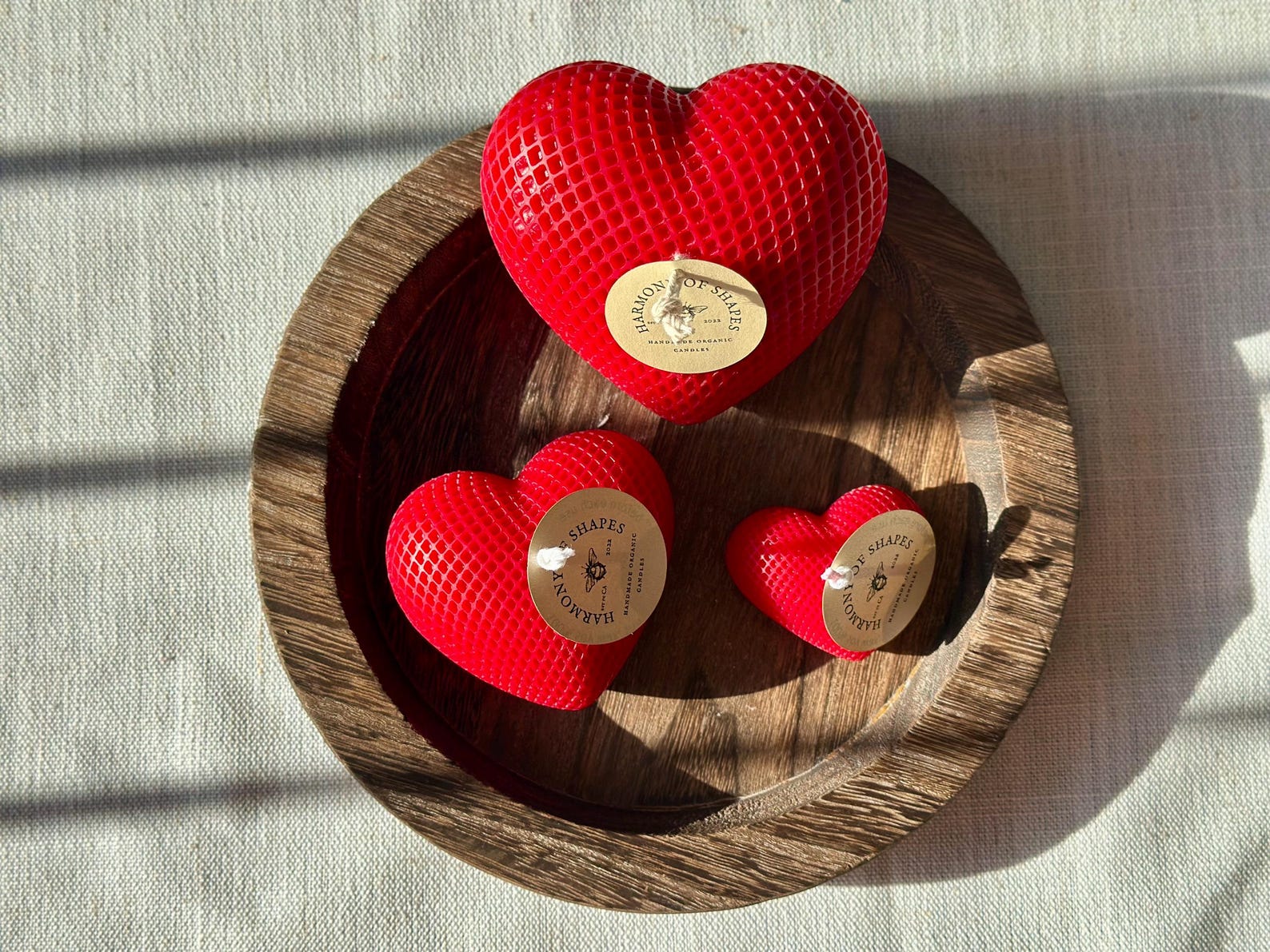 Heart Shaped Soy Candle Set, Valentine's Day Scented Candle, Romantic ...