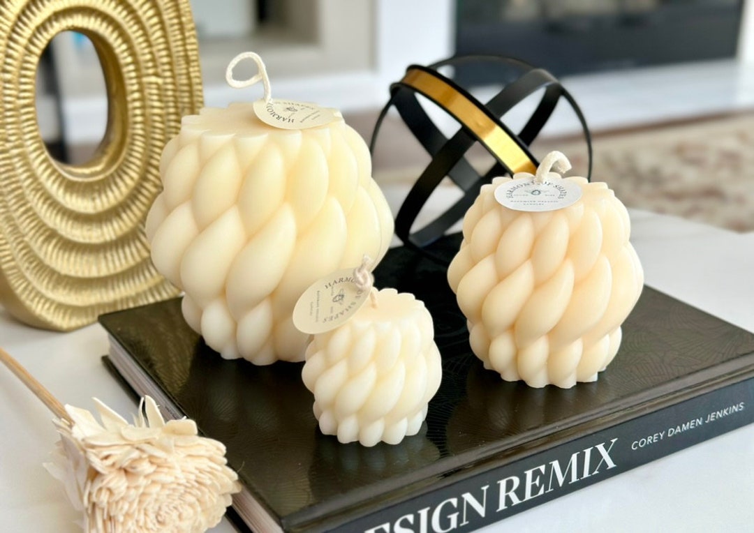 Huge Knot Candle, Chunky Yarn Shaped Candle, Knit Candle, Aesthetic ...