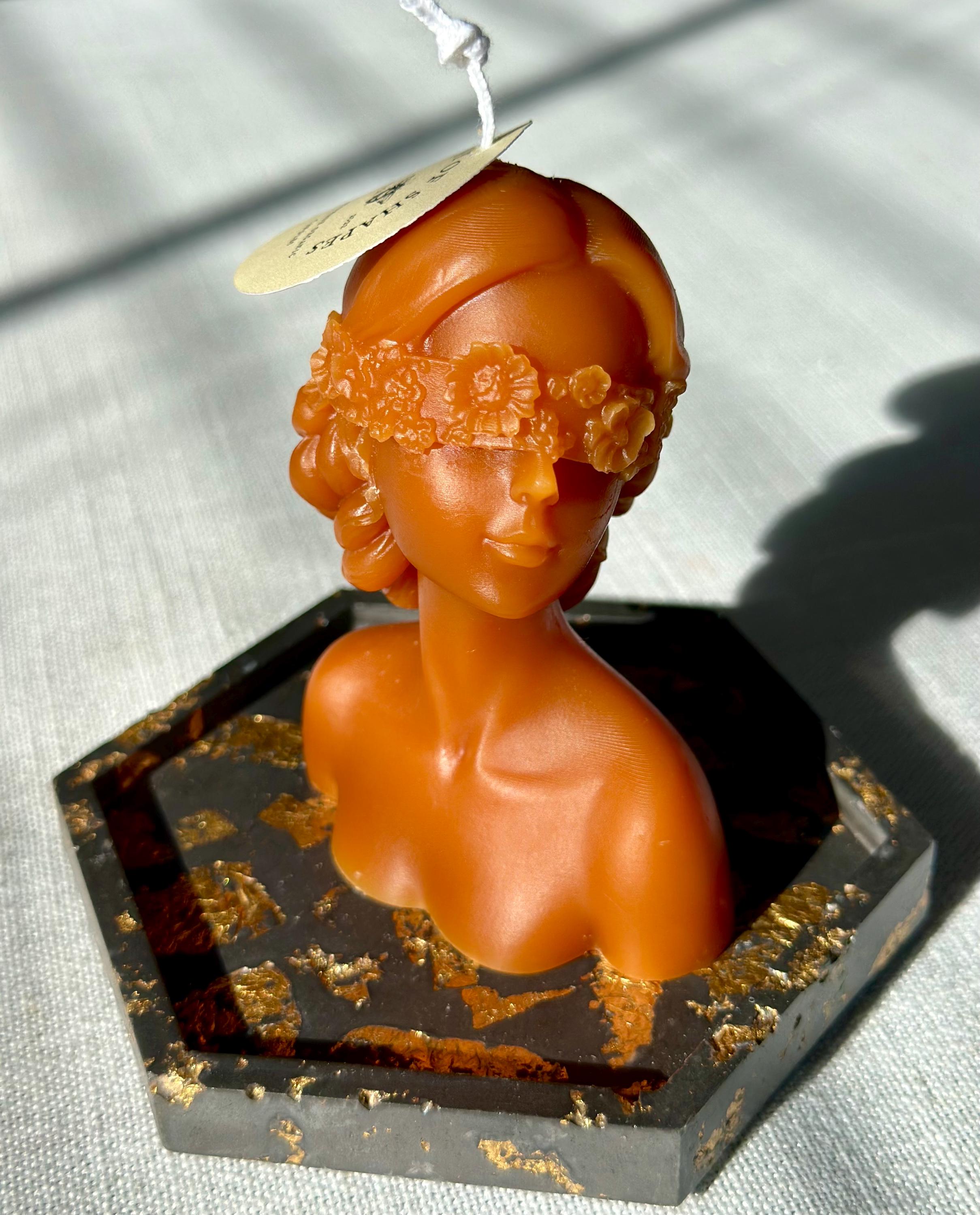 Blindfolded Woman Candle, Flower Lady Candle, Woman Body Shape Candle ...