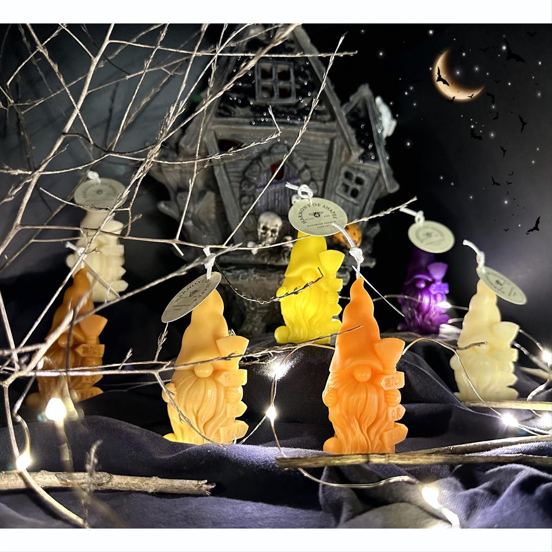 Handmade Dwarf Gnome Soy Candle: Spooky Halloween Decor - Etsy