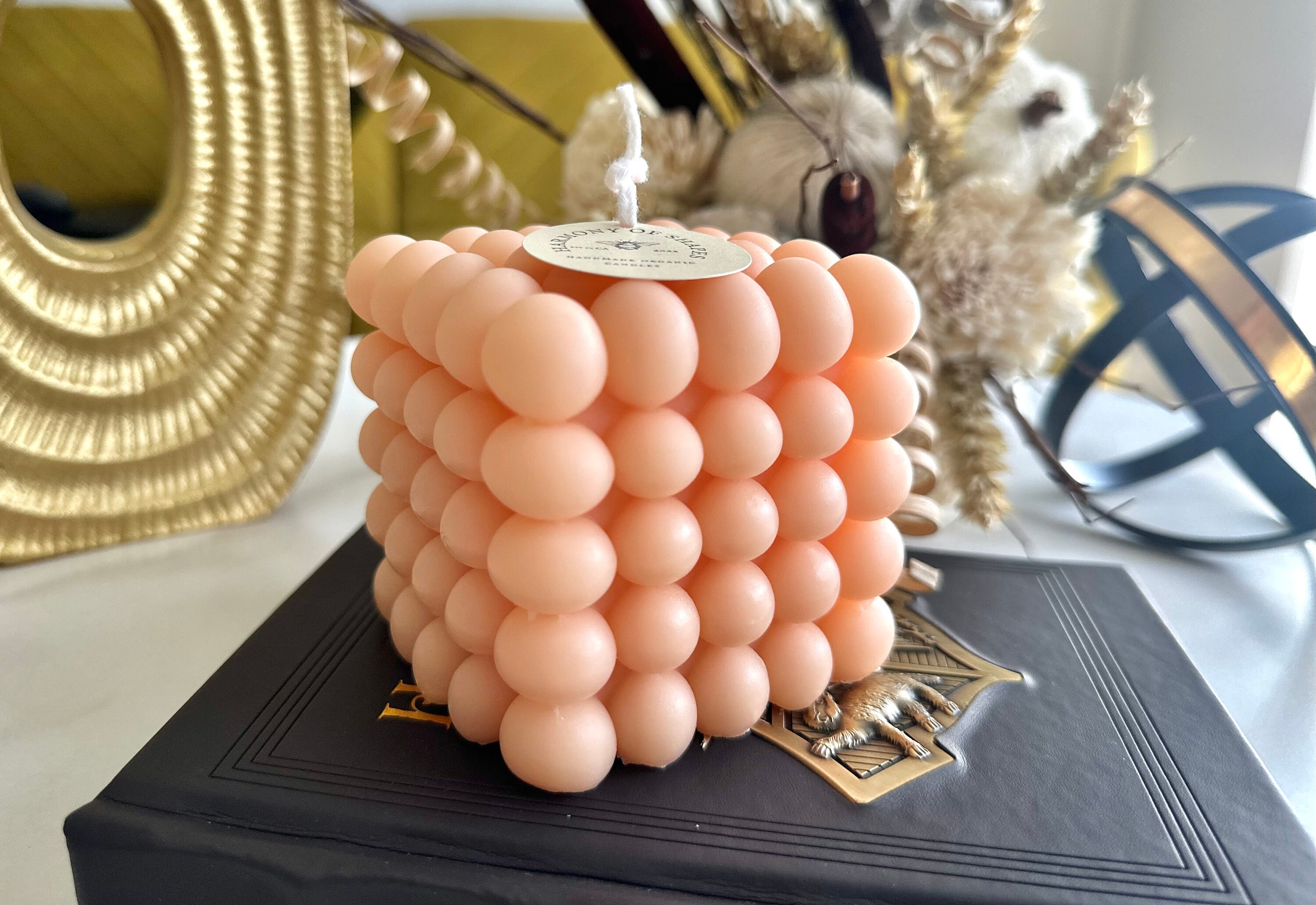 Large Bubble Cube Candle, Geometric Soy Candle, Square Candle, Bubble ...