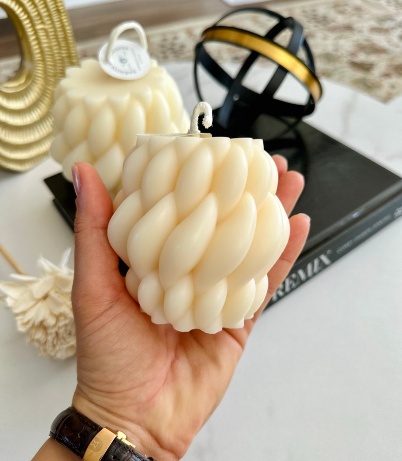 Huge Knot Candle, Chunky Yarn Shaped Candle, Knit Candle, Aesthetic ...