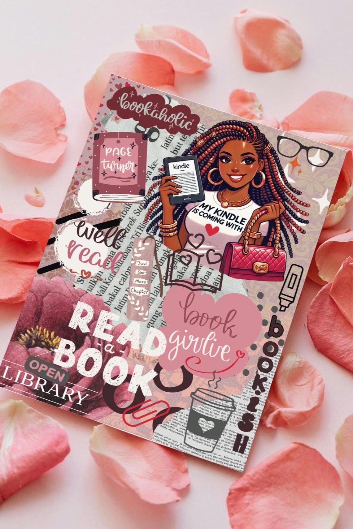 My Kindle Collage Kindle Clear Case Insert Printable - Etsy