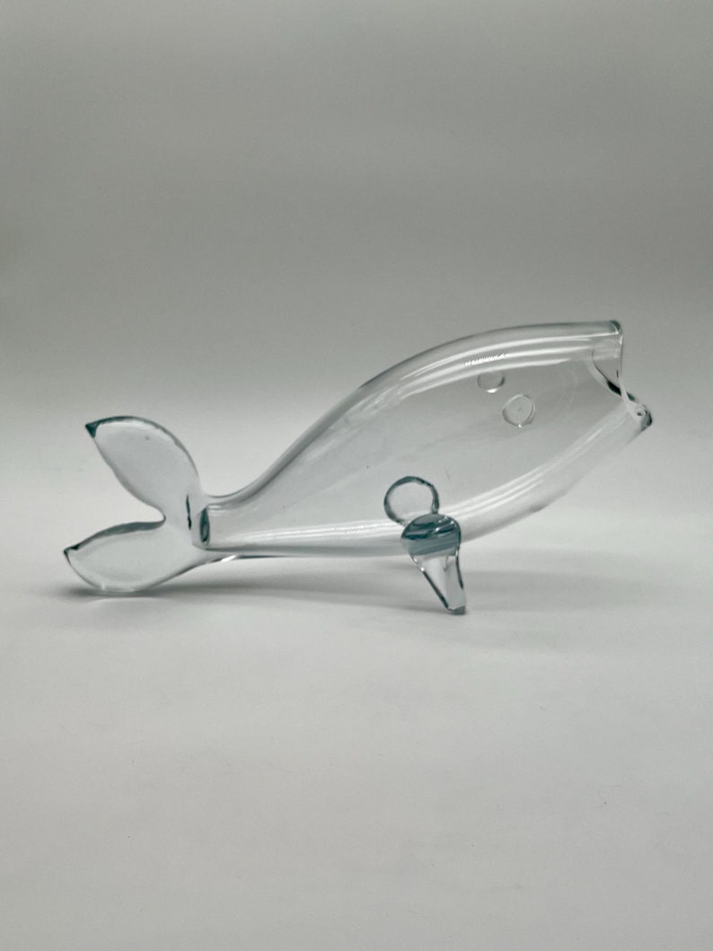 Vintage Blenko Crystal Clear Glass Fish Vase Terrarium - Etsy