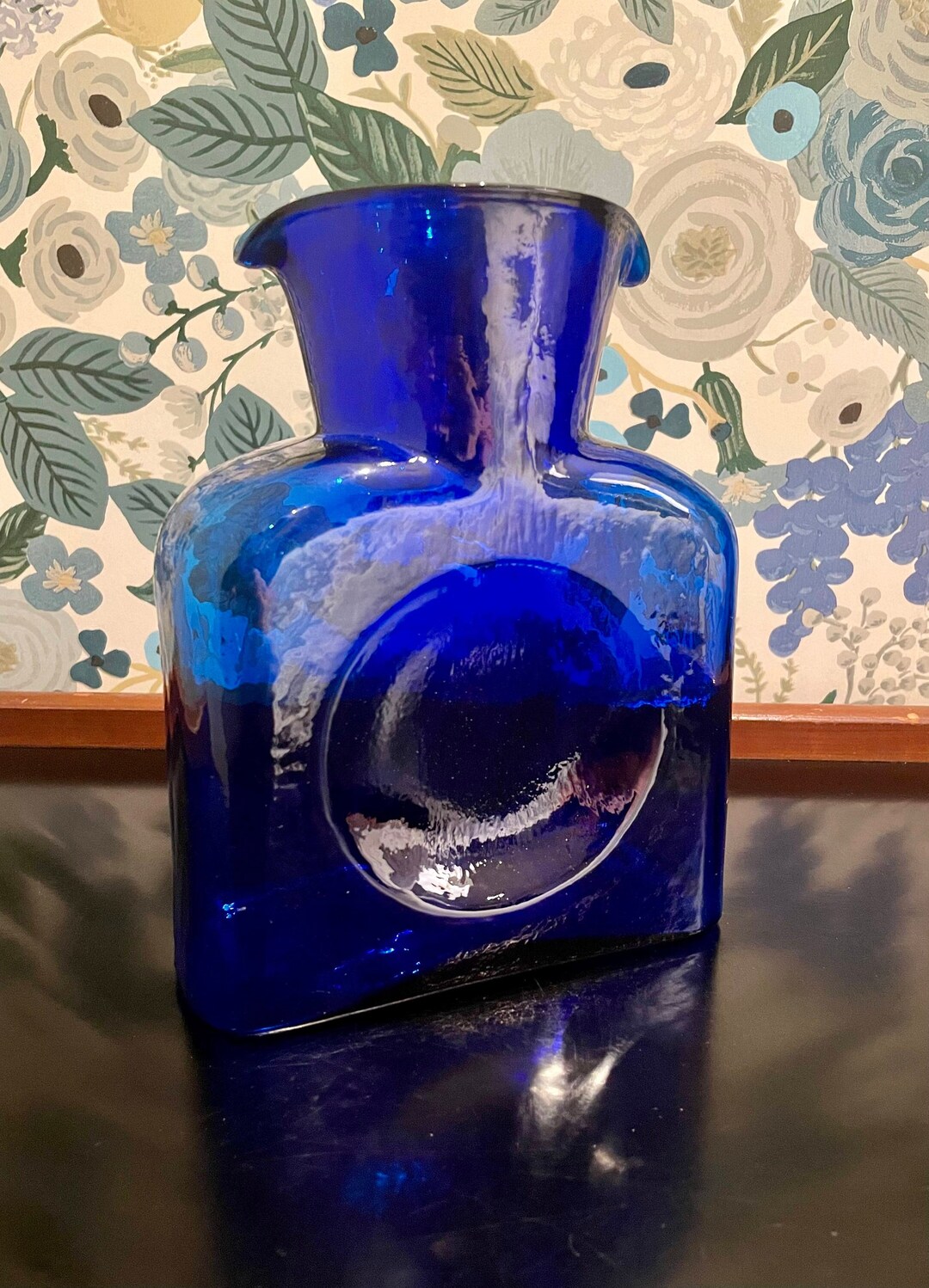 Iconic Blenko Glass 384 Cobalt Water Bottle Pitcher, Made in 2011 - Etsy