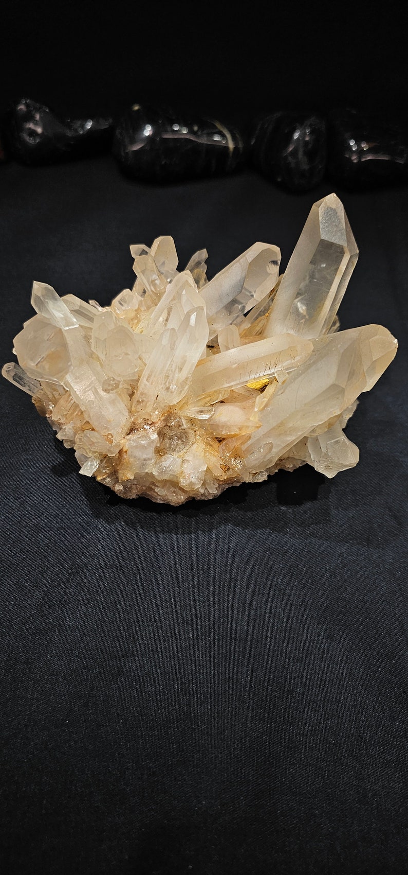 Lustrous Clear Quartz Cluster With Iron Inclusions, Raw Inner Mongolian ...