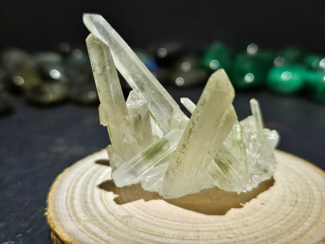 Inner Mongolian Quartz Cluster With Chlorite Inclusions - Etsy