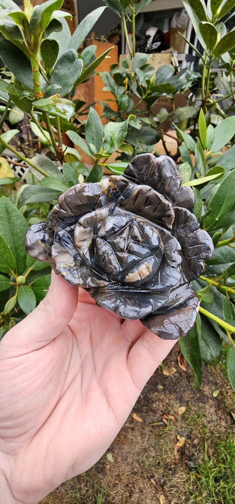 Volcano Agate Flower Unique Healing Crystal Natural Gemstone Decor ...