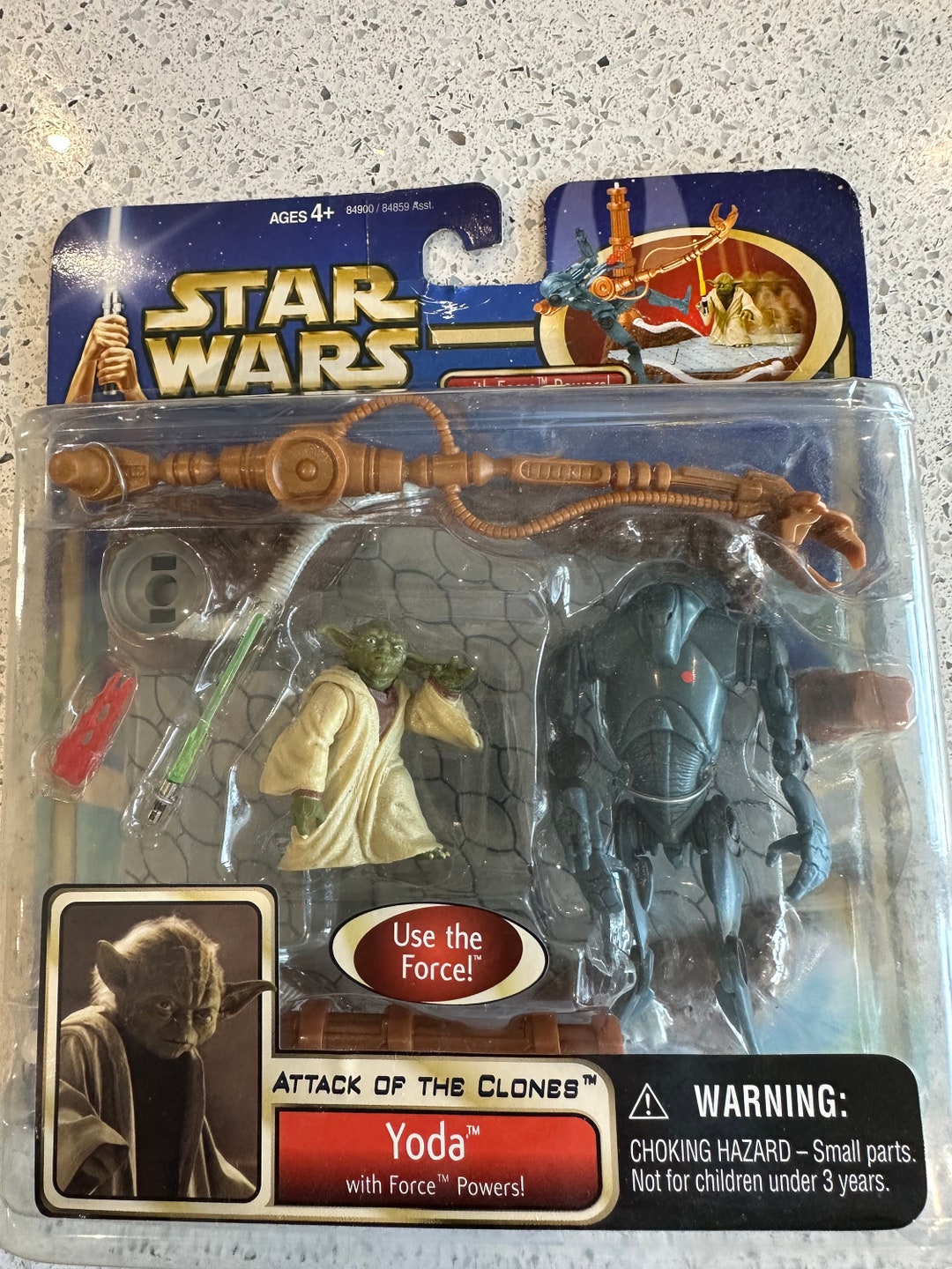 Star Wars Attack of the Clones Yoda With Force Powers Figure - Etsy