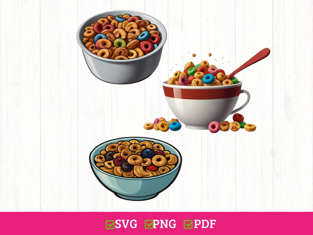 Cereal Clipart , Cereal Clipart Svg, Cereal Bowl, Breakfast Clipart ...