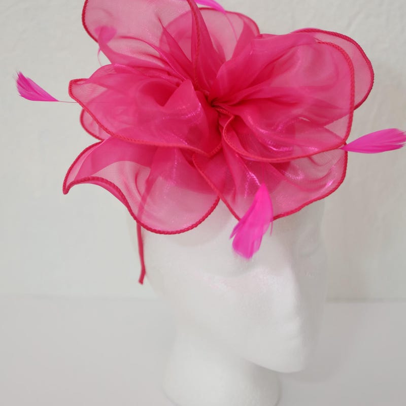 Hot Pink Feather for Hat - Etsy