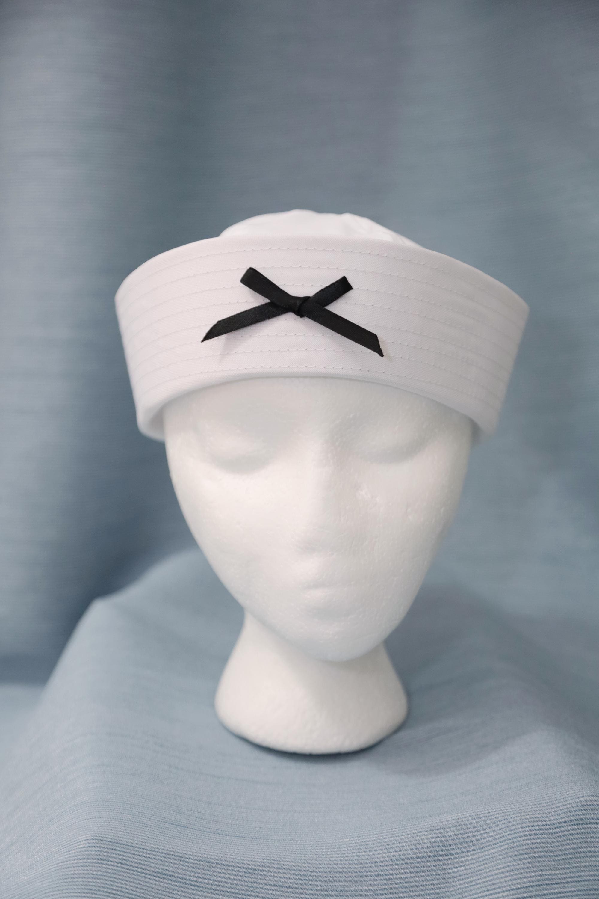 White Sailor Hat Panama Cap Summer Beach Hat Soft Retro Cap With Bow ...