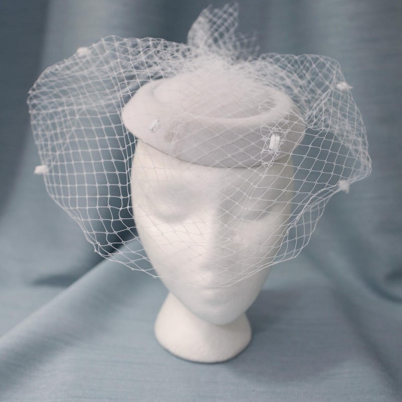 Vintage Pillbox Veil Hat - Etsy