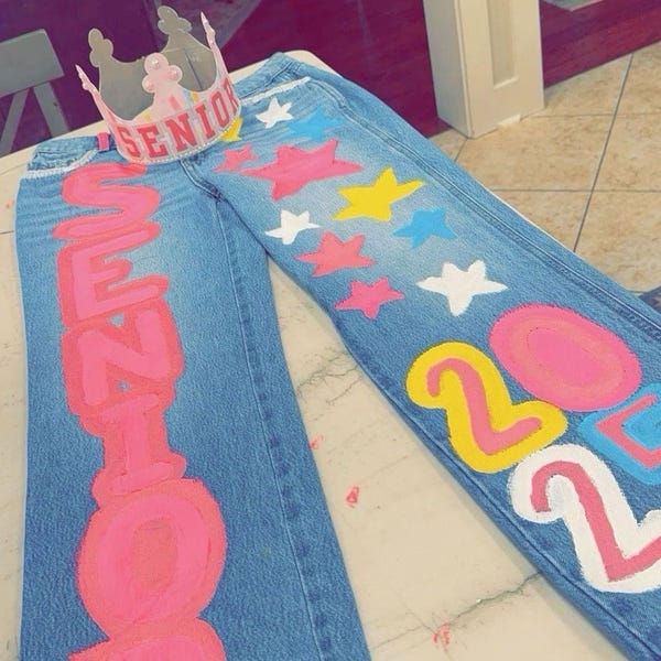 Senior Blue Jeans 2025 - Etsy