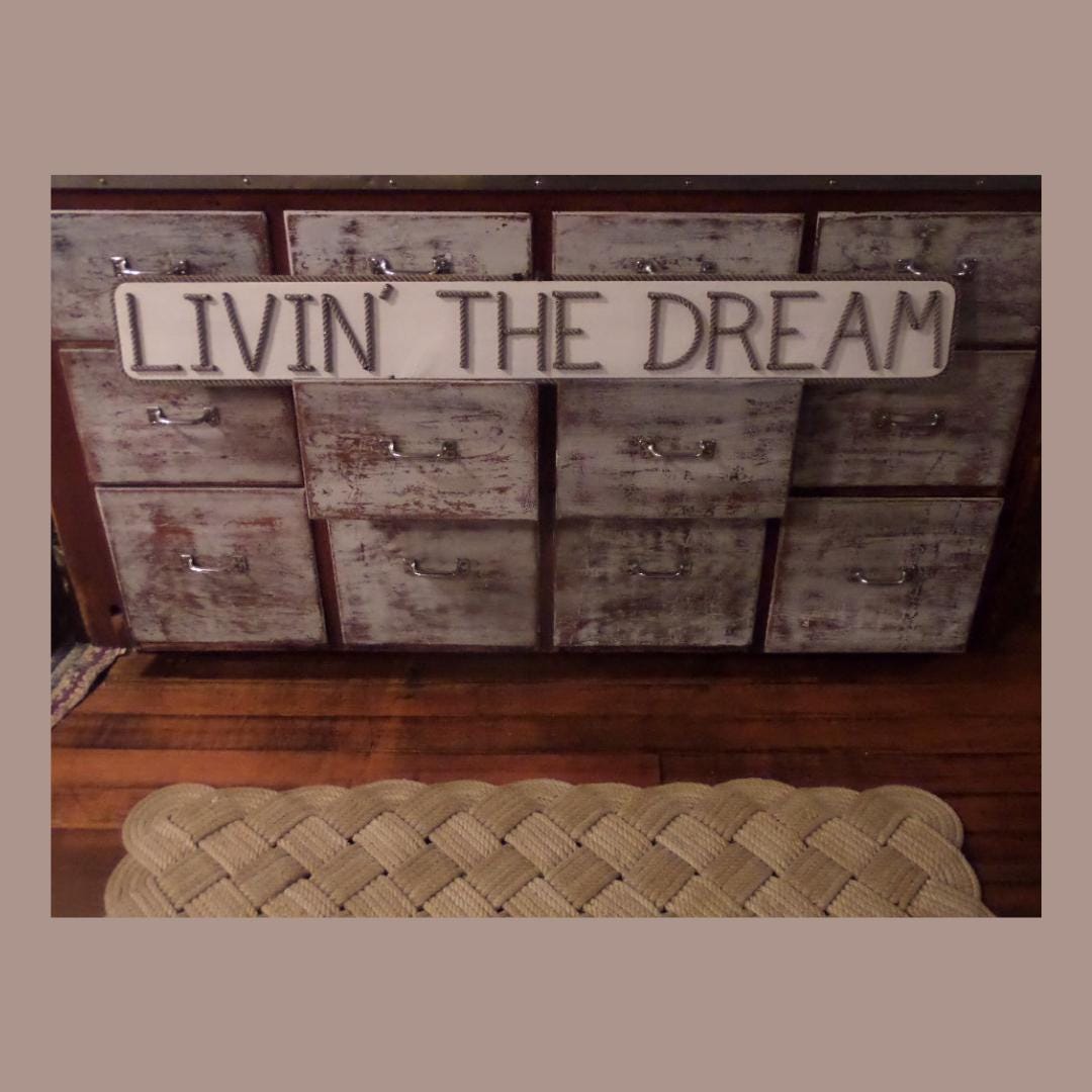 Livin the Dream Custom Sign Recycled Rope Letters Handmade to Order ...