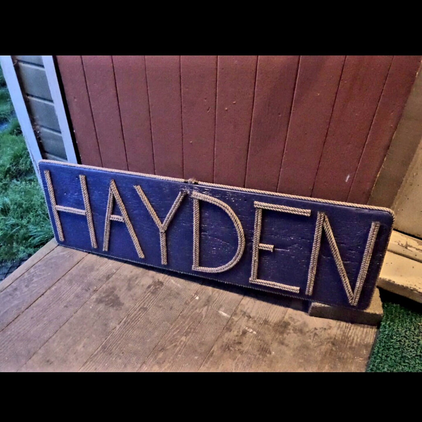Custom Rope Letter Sign: Nautical Nursery Decor, Alaskan Wood - Etsy