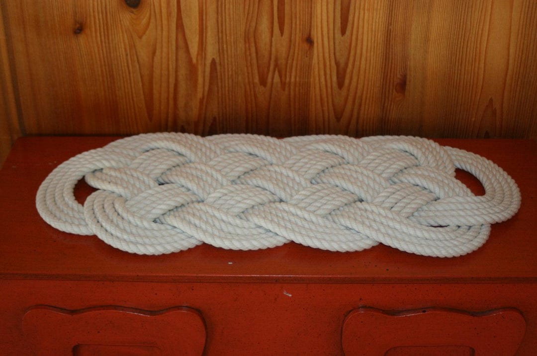 Handwoven Cotton Rope Table Runner: Nautical Centerpiece (29" X 12") - Etsy