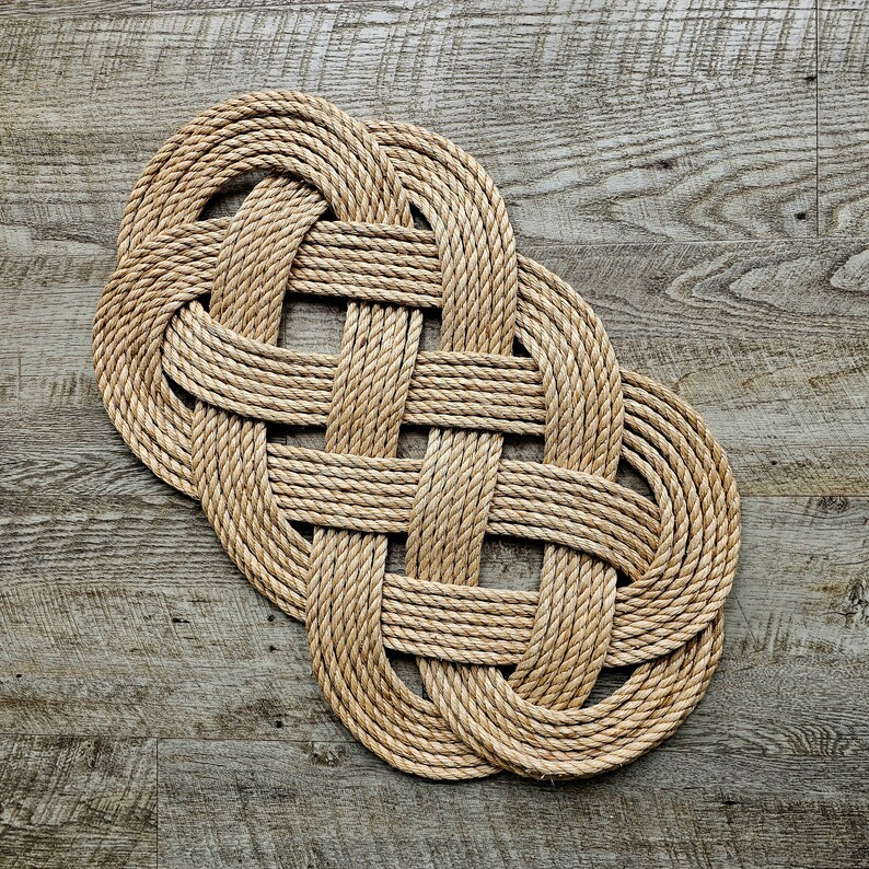 Oval Ocean Plait Rug 32" X 16" Indoor Outdoor Handwoven Waterproof ...