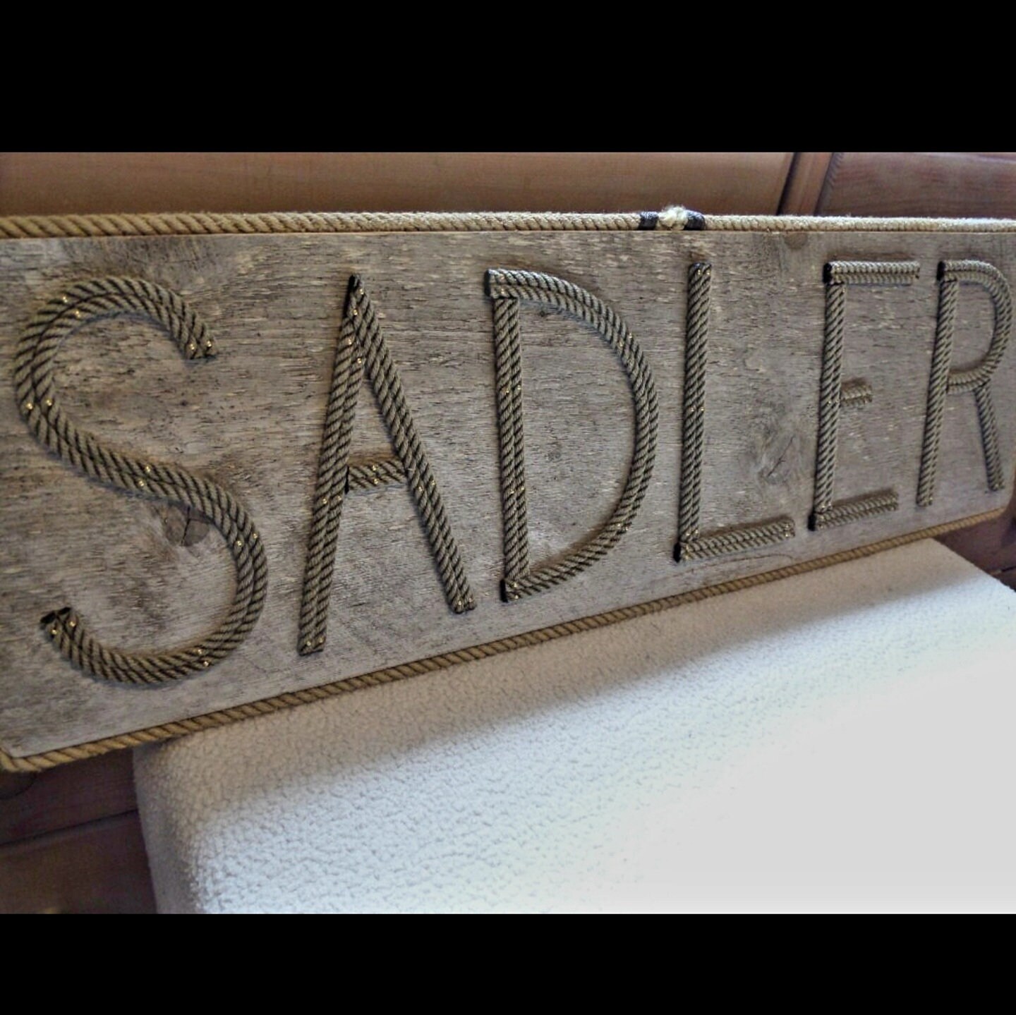 Custom Rope Letter Sign: Nautical Nursery Decor, Alaskan Wood - Etsy
