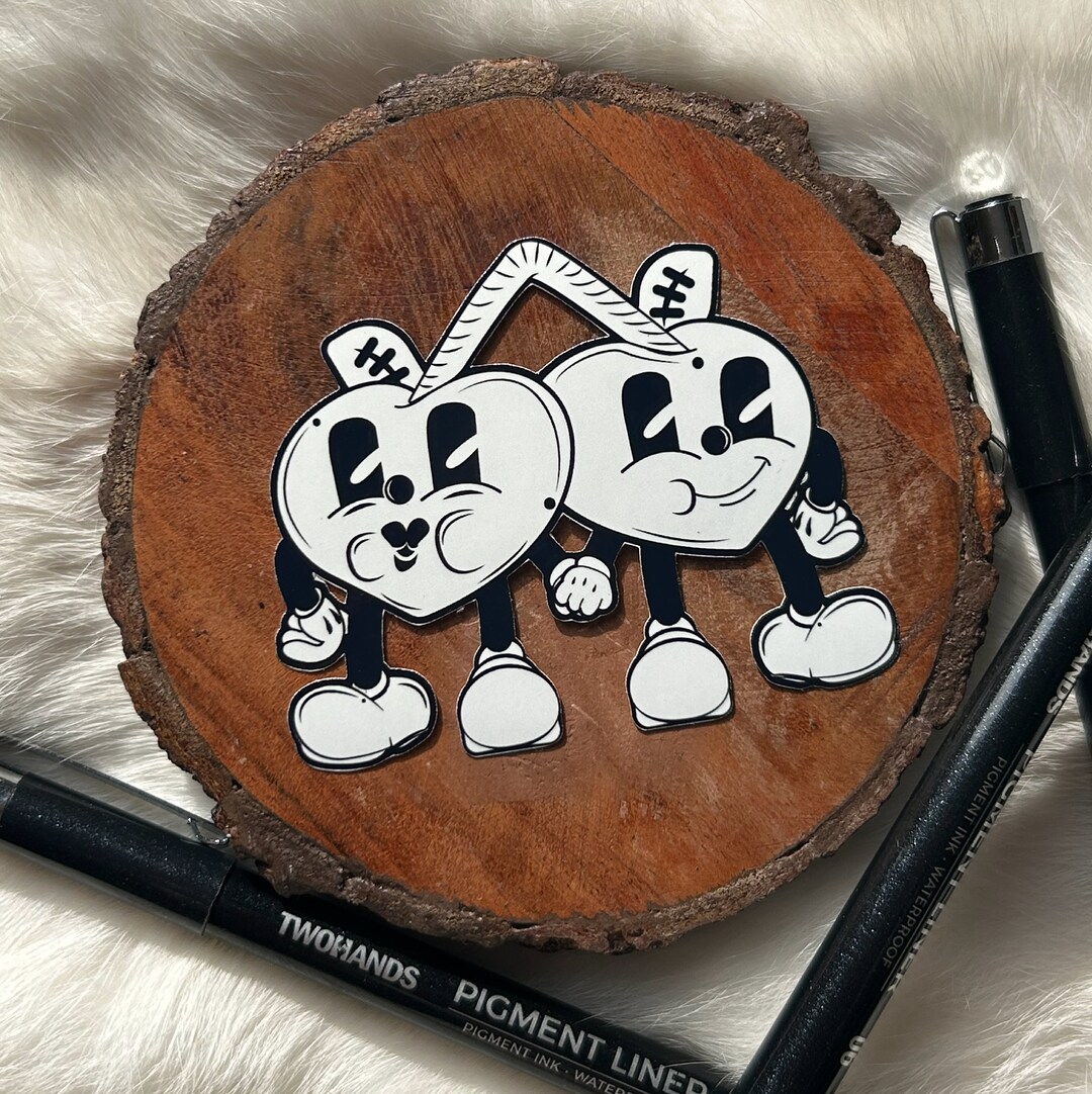 Cherry, Cherries, Buddy Stickers, Rubberhose, Cuphead Style, Vinyl ...