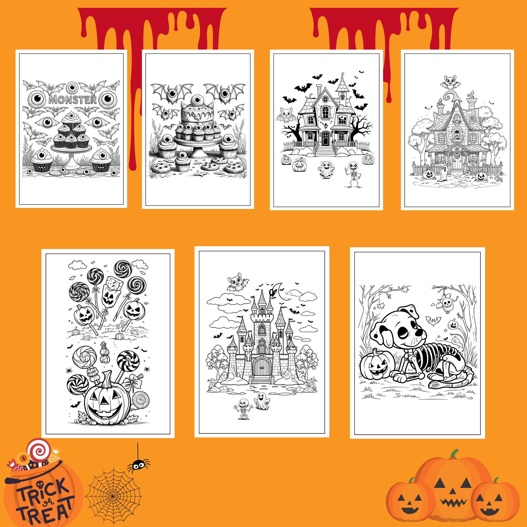 Halloween Coloring Pages for Kids Printable Spooky Activity Sheets Fun ...