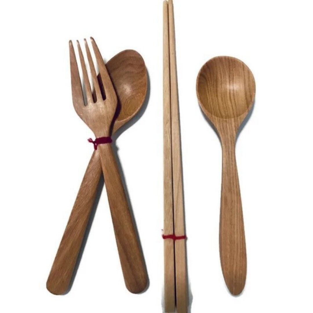 Handcrafted Wooden Dining Utensils Set - Etsy