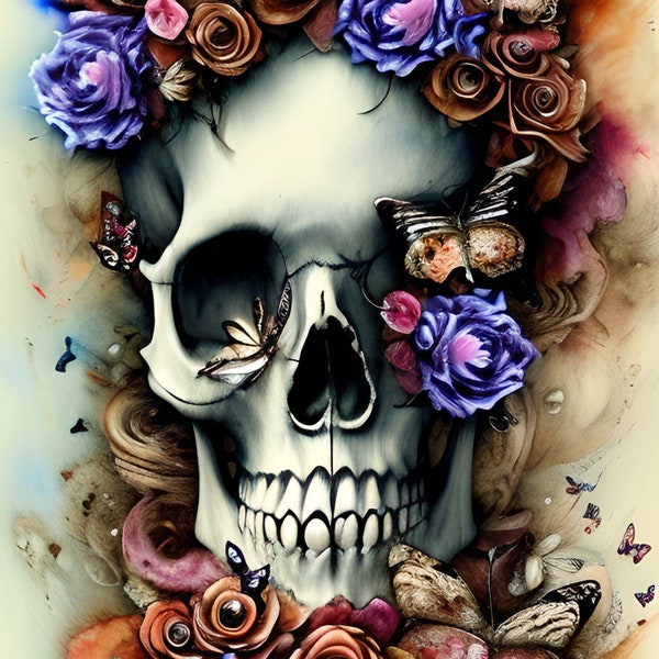 Skull Decoupage - Etsy