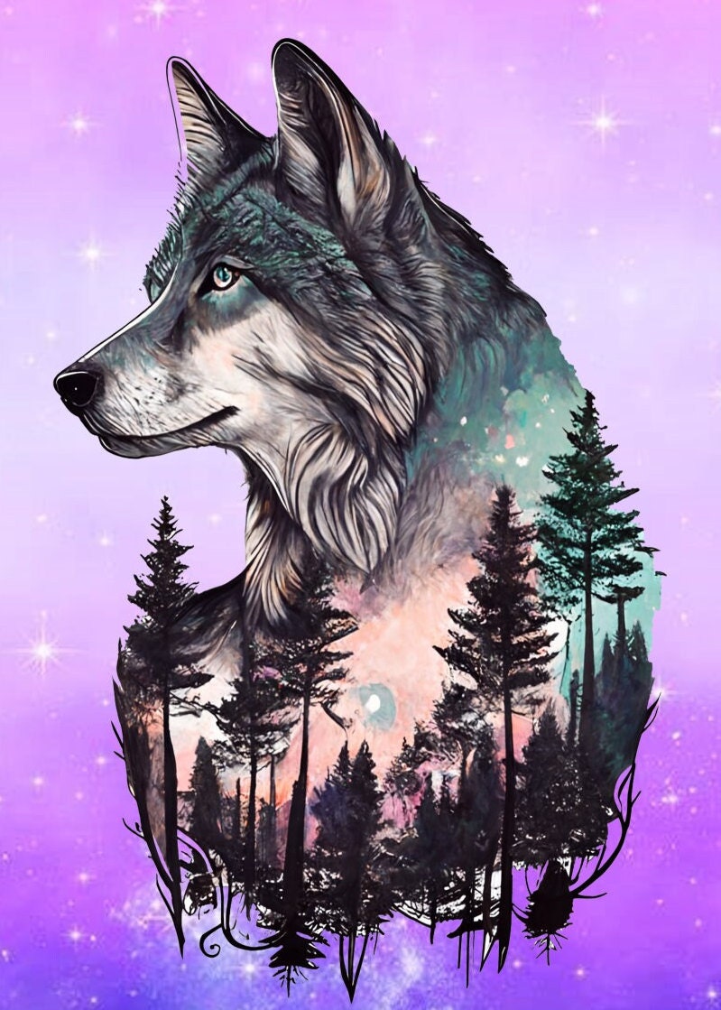 Free Shipping Decoupage A4 Rice or Washi Paper Inside Wolf - Etsy