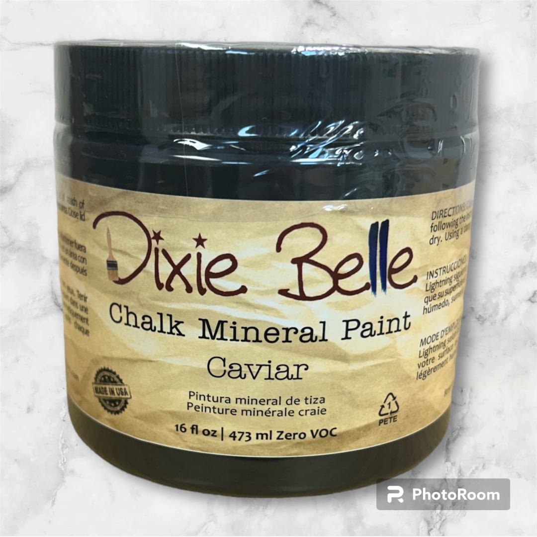 Dixie Belle Mineral Chalk Paint 16oz Caviar - Etsy