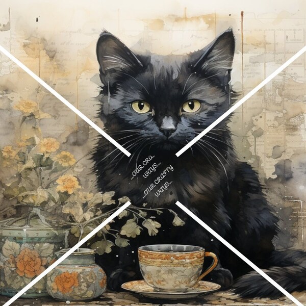 Decoupage Cat Paper - Etsy