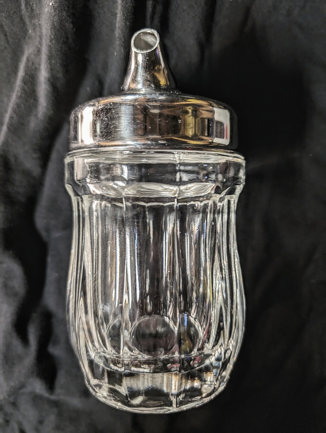 Vintage Heavy Pressed Glass Ribbed Sugar Pourer - Etsy