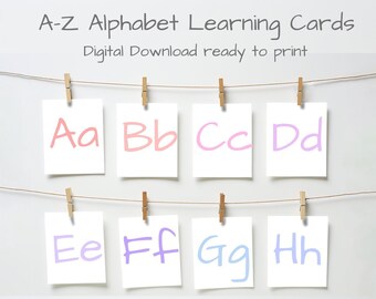 Alphabet Flash Cards ABC Flash Cards, Educational Cards, A-Z Cards ...
