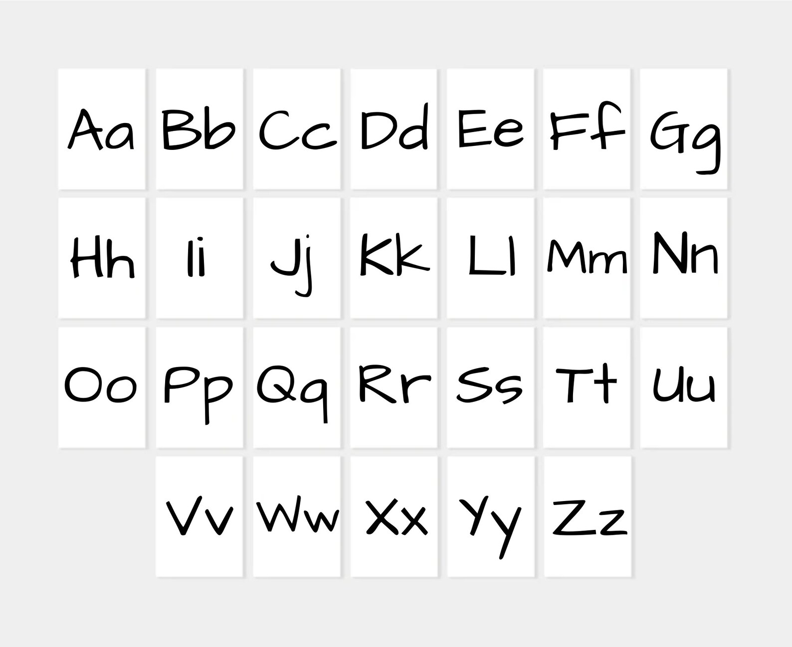Alphabet Flash Cards ABC Flash Cards, Educational Cards, A-Z Cards ...
