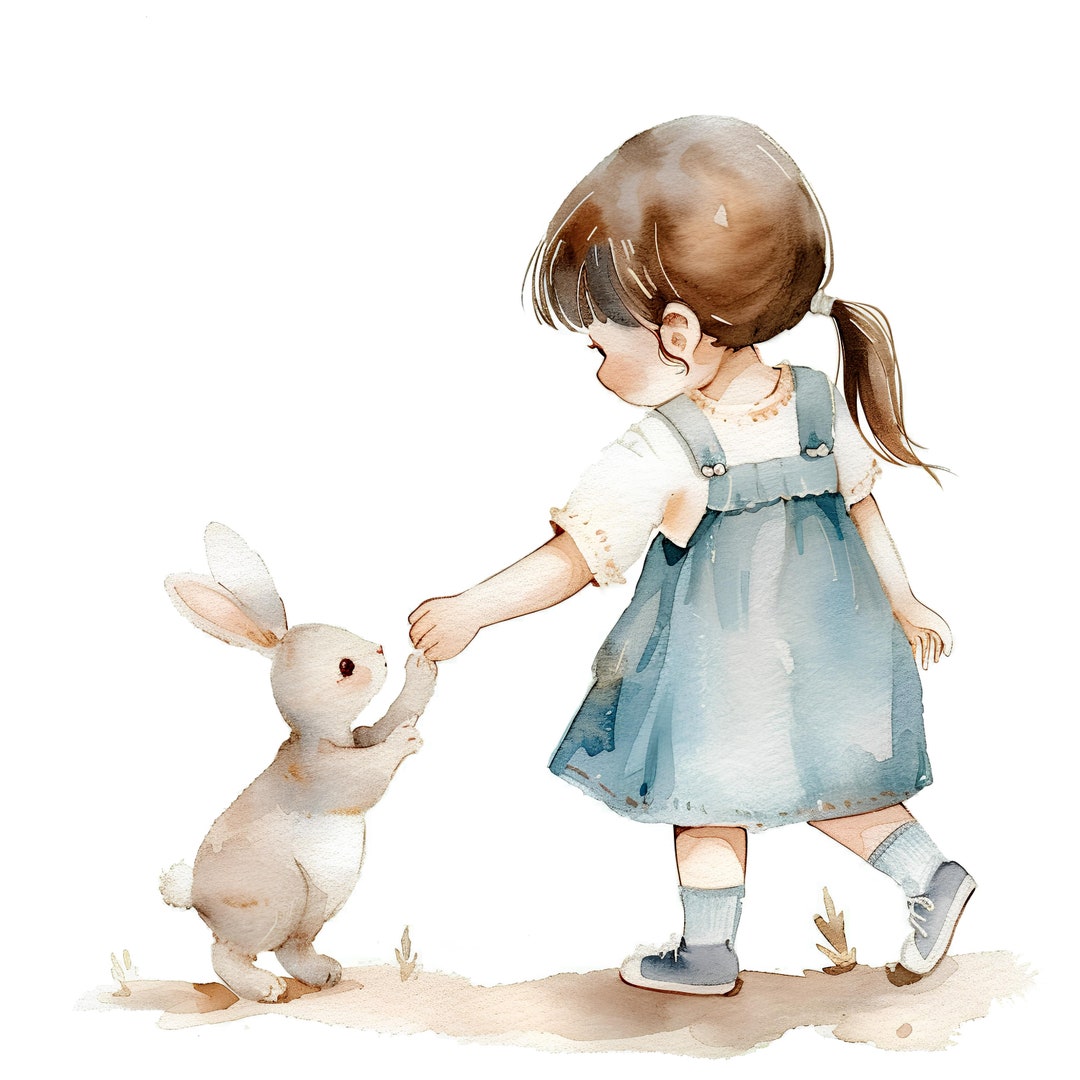 Bunny Clipart Cute Girl Clipart Easter Bunny Clipart Cute Bunny 12 Jpgs ...