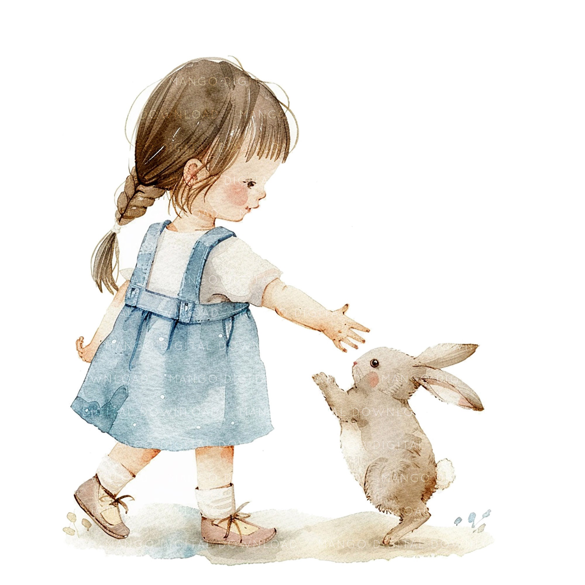 Bunny Clipart Cute Girl Clipart Easter Bunny Clipart Cute Bunny 12 Jpgs ...