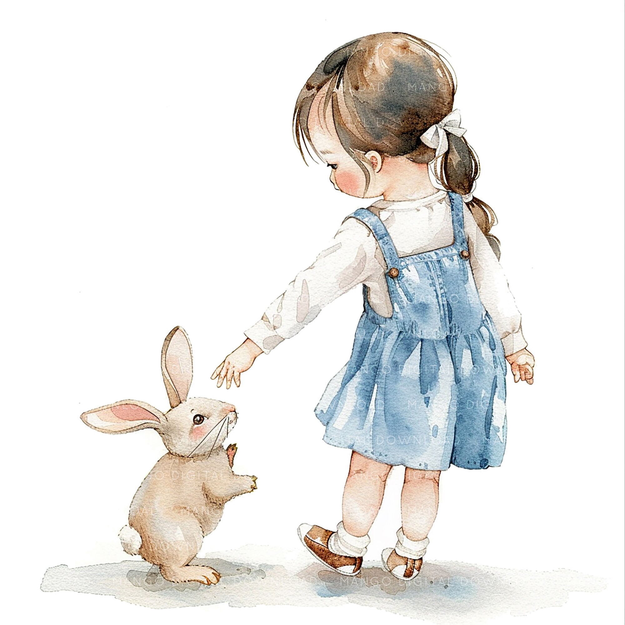 Bunny Clipart Cute Girl Clipart Easter Bunny Clipart Cute Bunny 12 Jpgs ...