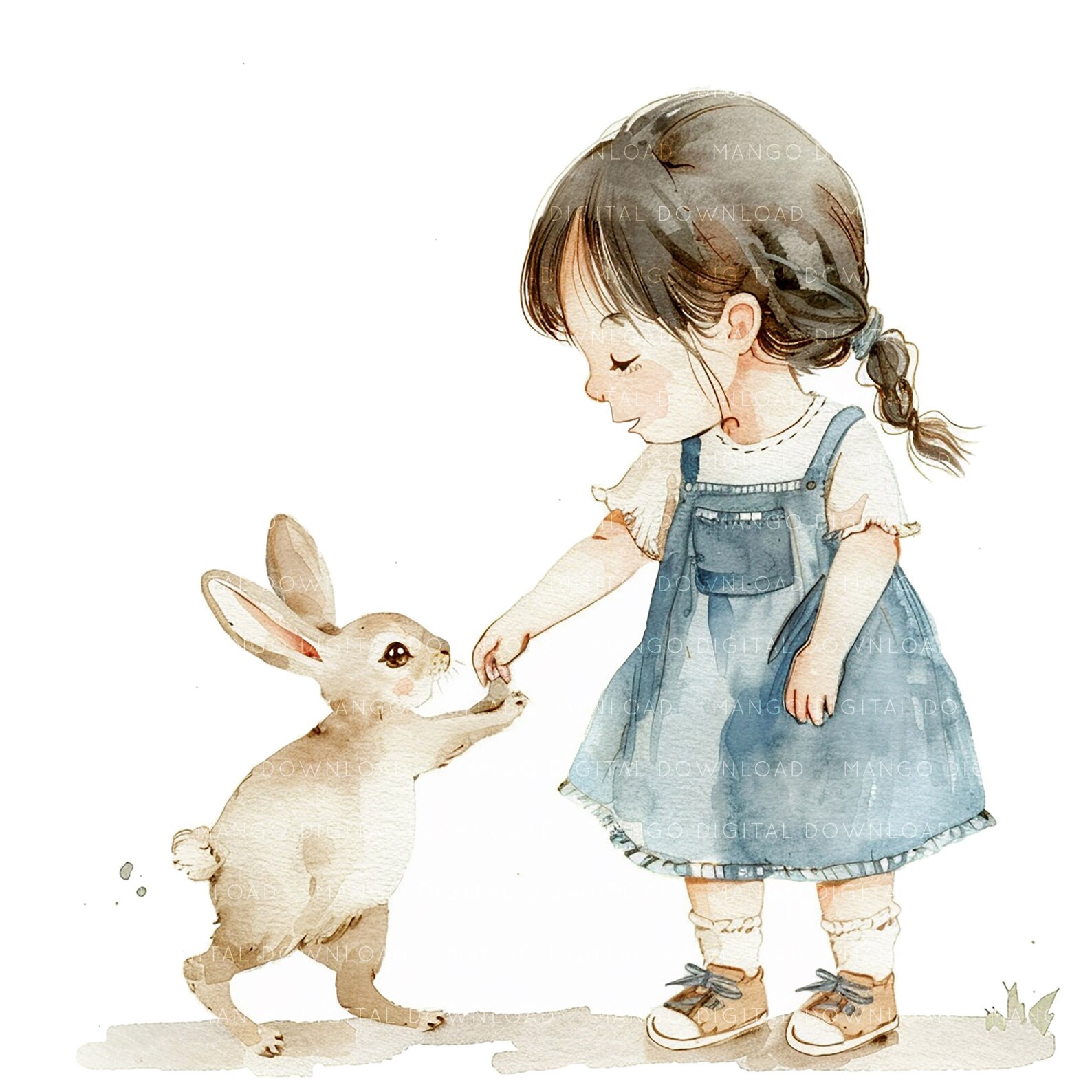 Bunny Clipart Cute Girl Clipart Easter Bunny Clipart Cute Bunny 12 Jpgs ...